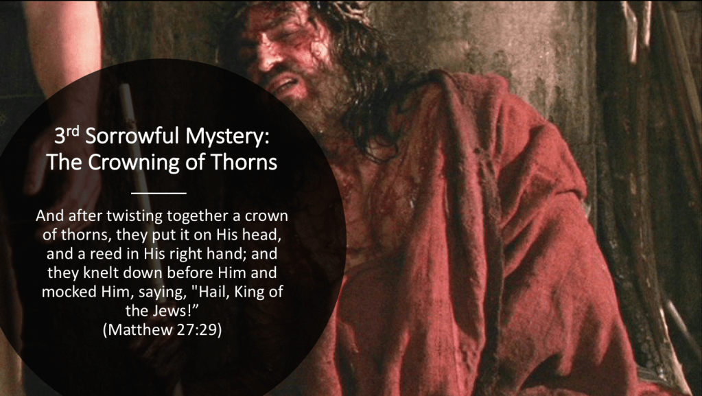 Sorrowful Mysteries of the Rosary with scenes from “The Passion of the ...